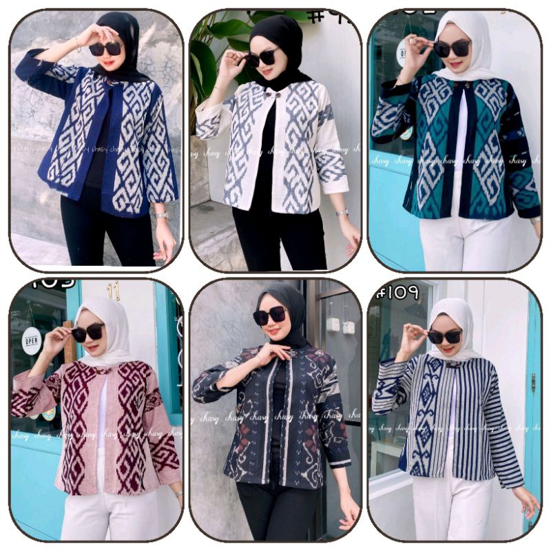 Jual outer tenun - blazer tenun - outer etnic - outer kerja | Shopee ...