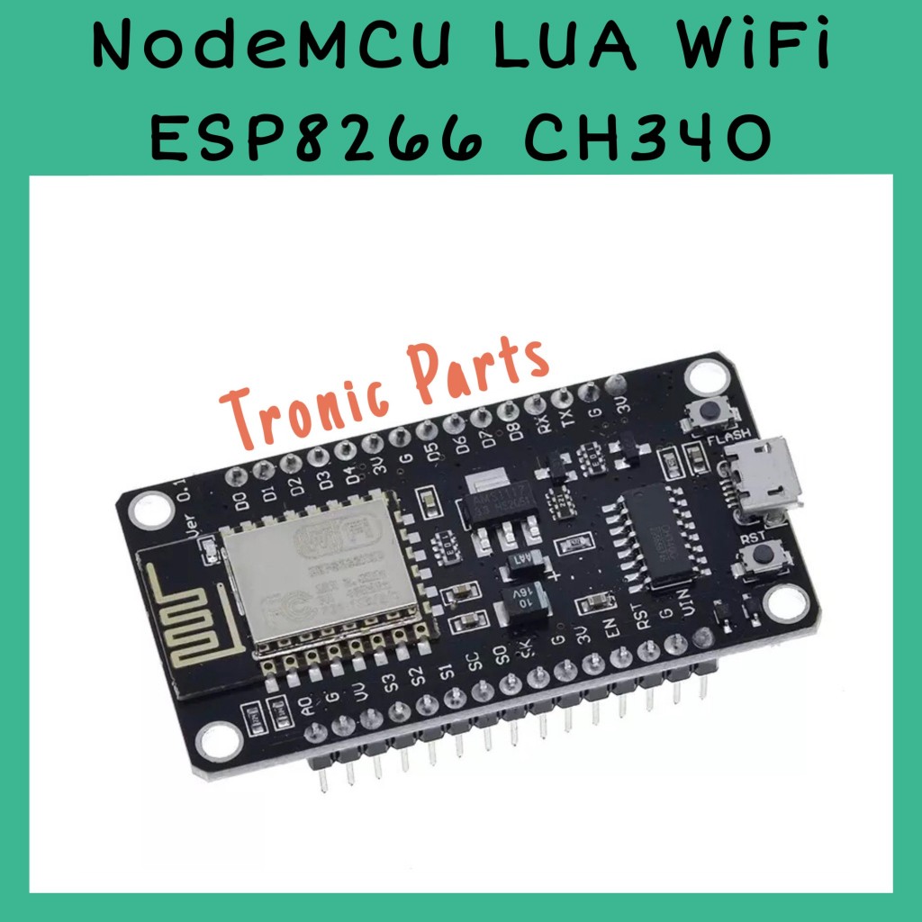 Jual NODEMCU LUA WIFI V3 ESP8266 CH340 4MB 32MBits Flash Board Module ESP12 | Shopee Indonesia