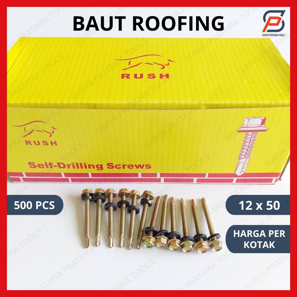 Jual [500 PCS] Baut Roofing 12x50 Per Kotak Baut Rangka Baja Ringan SDS ...