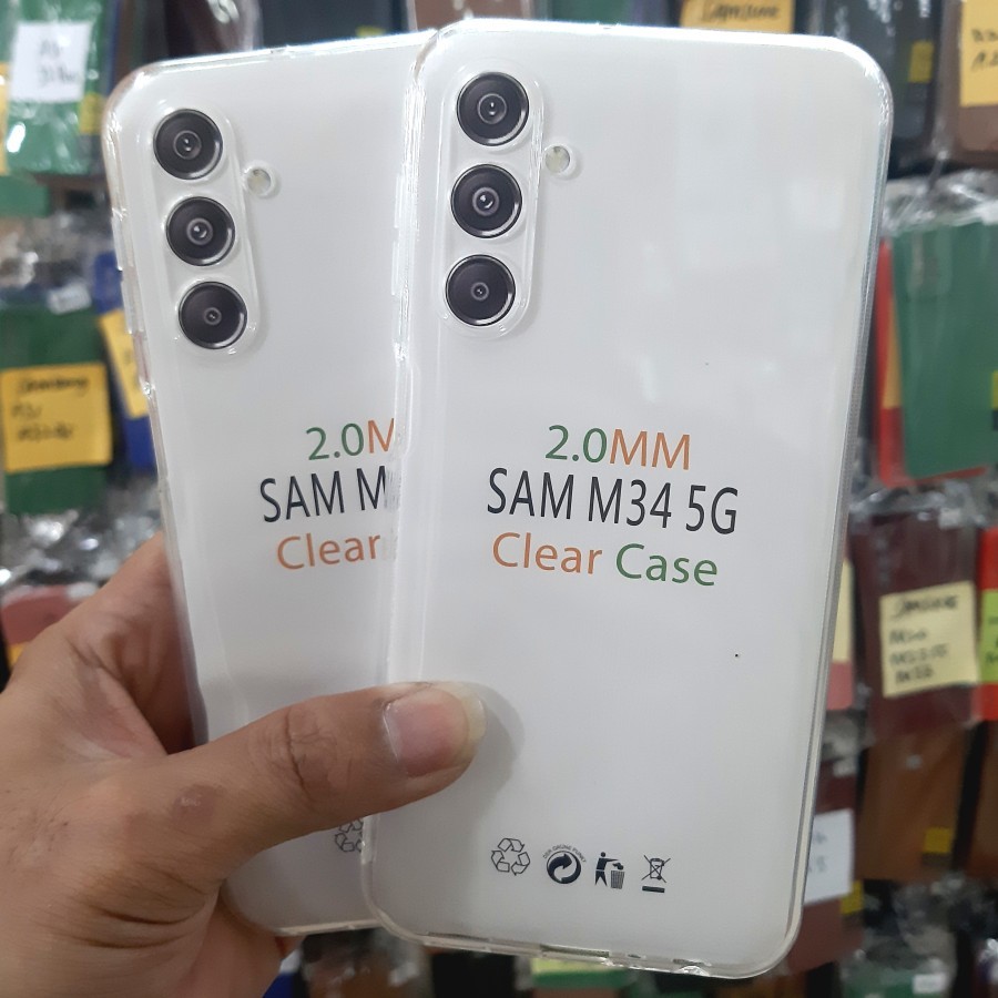 Jual Softcase Silicone Clear HD Samsung M34 5G Anticrack Case Fuze 2 ...