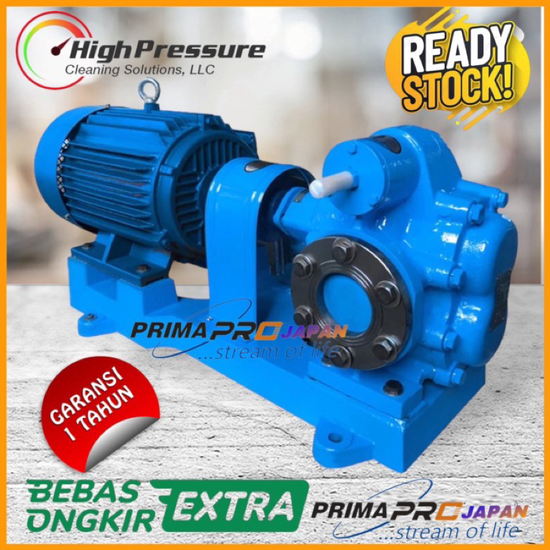 Jual Gear Pump PRIMAPRO KCB 200 Pompa Oli Solar + Motor 4kw 5,5hp 380v ...