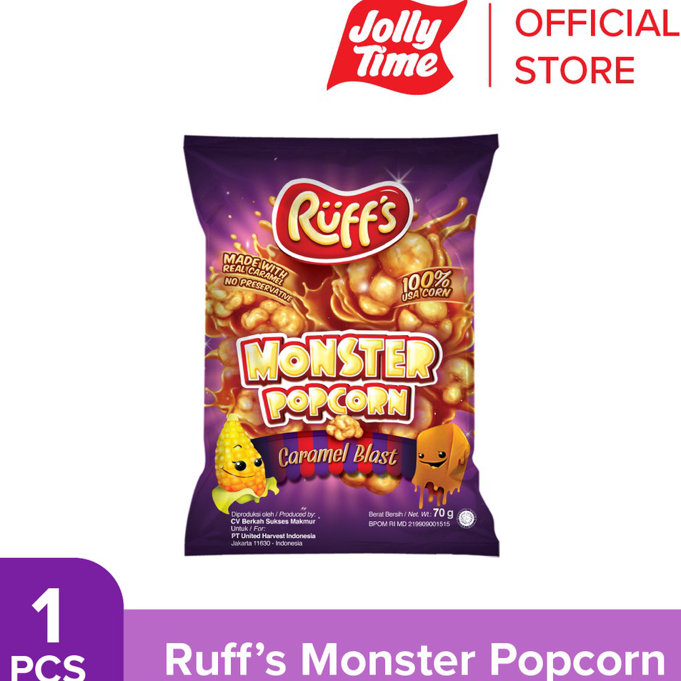 Jual Produk Ruff's Monster Caramel Popcorn | Shopee Indonesia