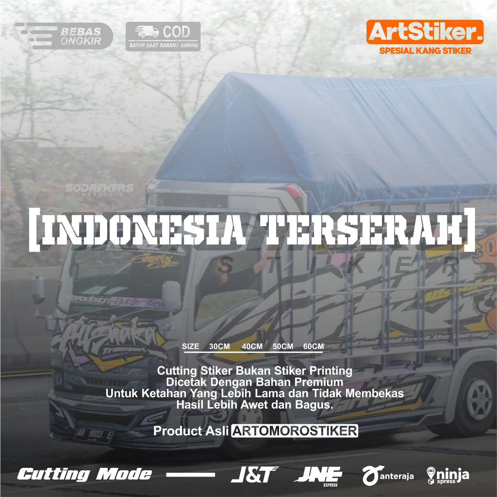 Jual Stiker kaca truk indonesia terserah stiker variasi kaca mobil ...