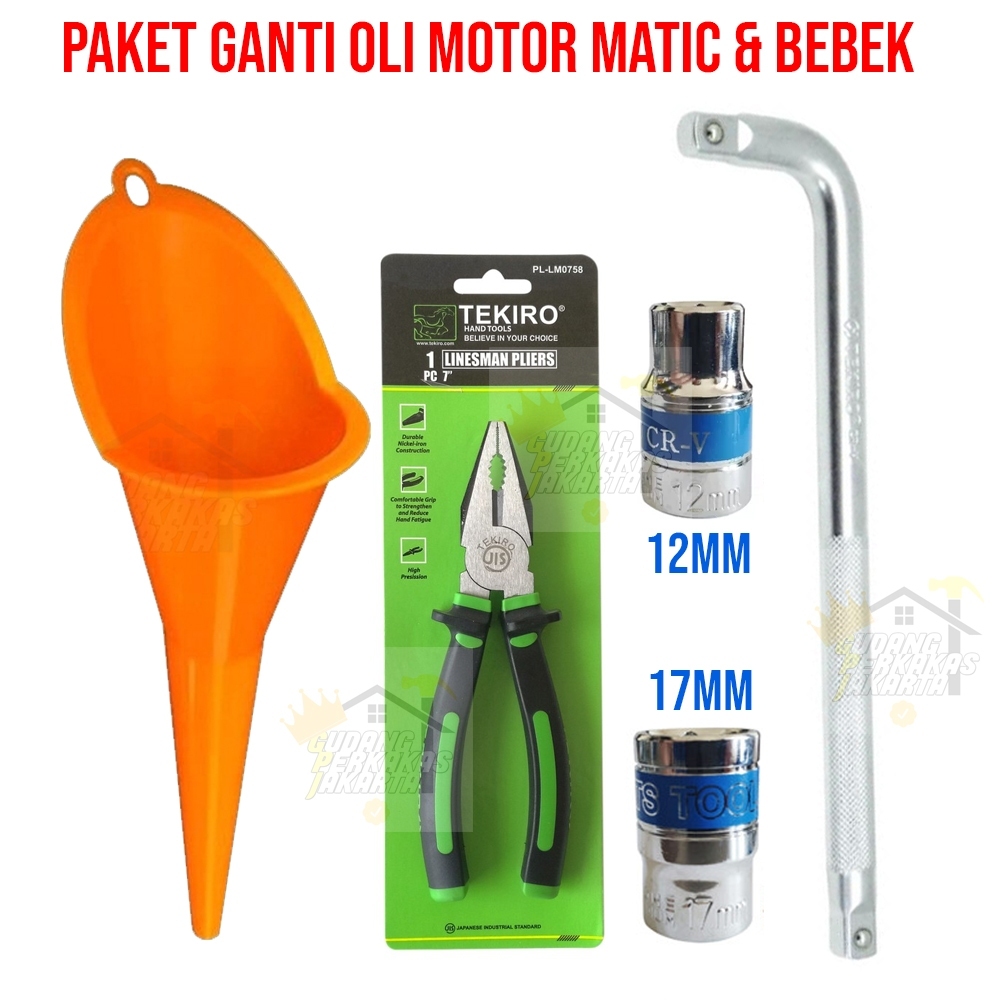 Jual PAKET GANTI OLI MOTOR MATIC DAN BEBEK LENGKAP TEKIRO ORIGINAL ...