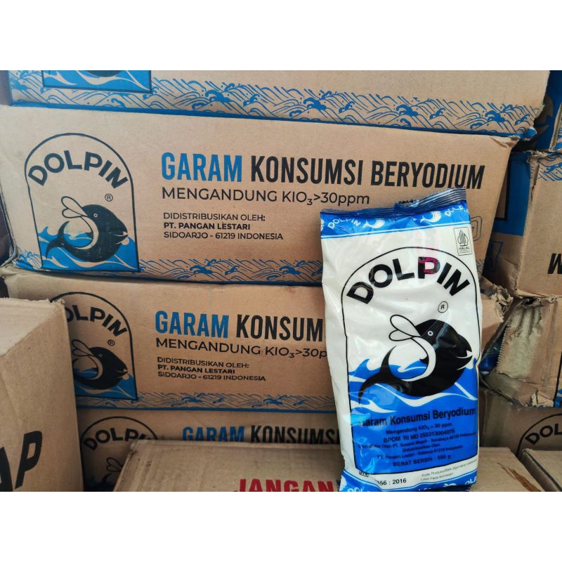 Jual GARAM DOLPHIN 500GR PER DUS ISI 24 PCS | Shopee Indonesia
