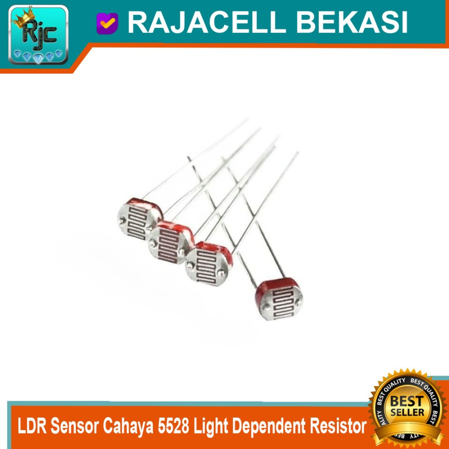 Jual LDR Sensor Cahaya GL-5528 Light Dependent Resistor LDR 5MM ...