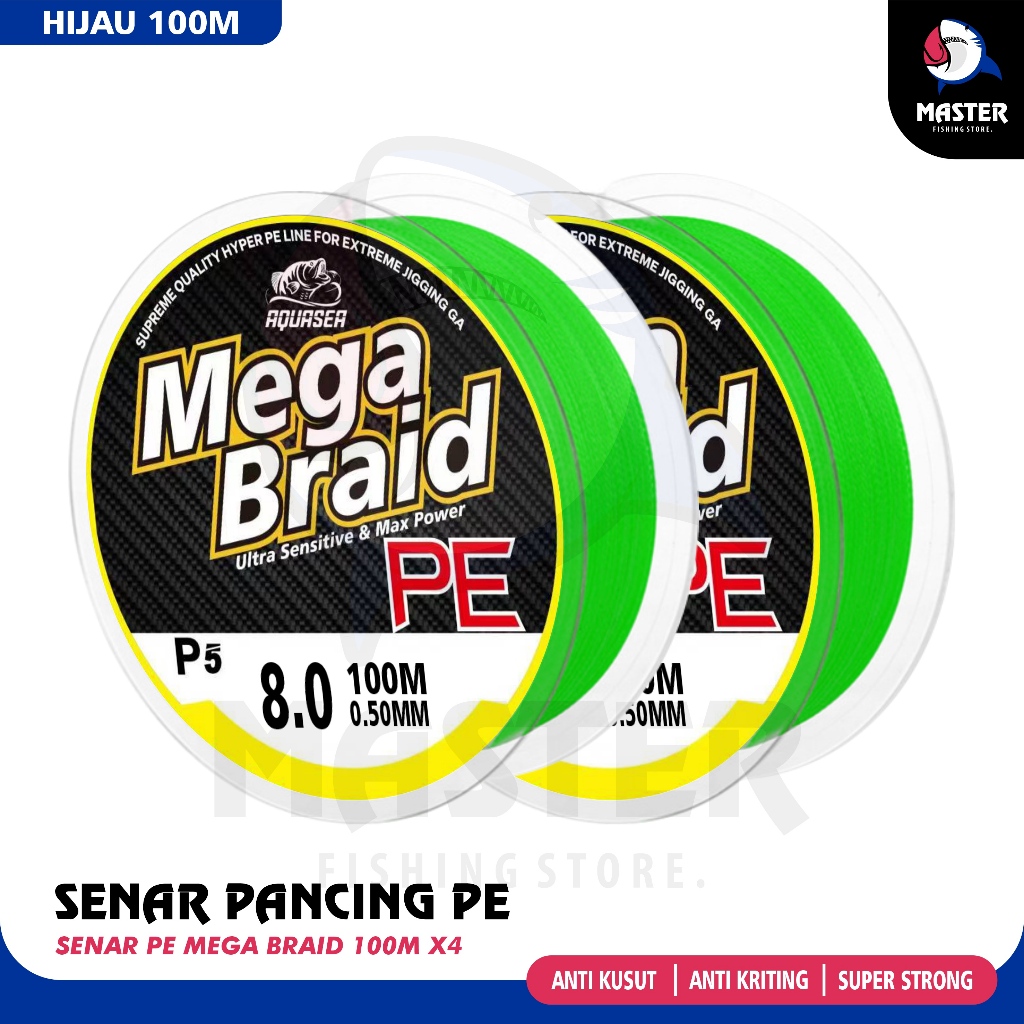 Jual MFS - Senar Pancing PE Mega Braid Fishing Line Senar Pancing X4 ...