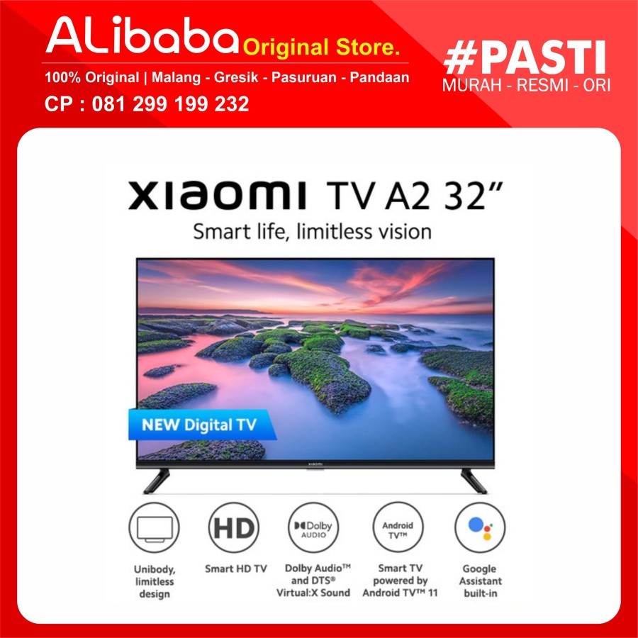 Jual XIAOMI OFFICIAL Xiaomi TV A2 32" Smart HD Android TV™ Netflix ...