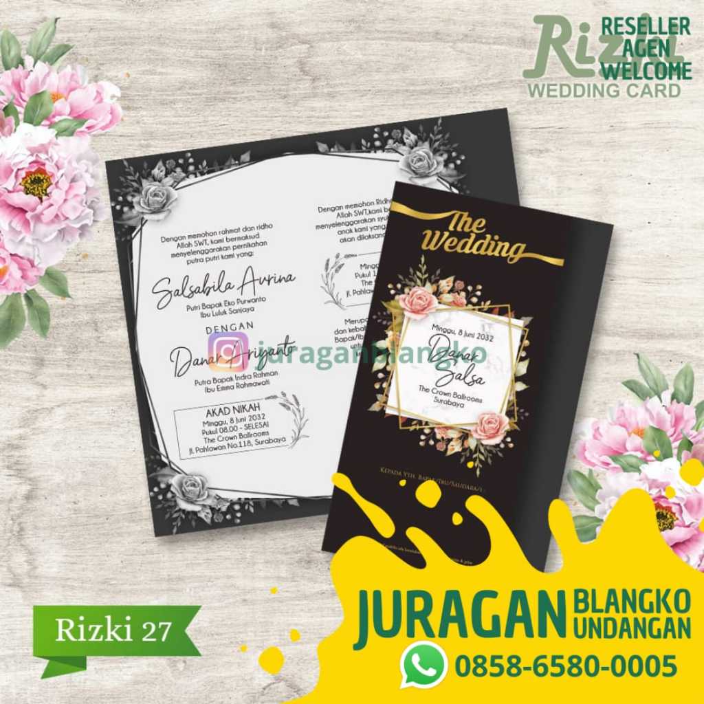 Jual Blangko Undangan Rizki 27 | Juragan Blangko Undangan | Shopee ...