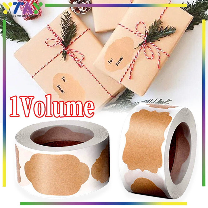 Jual Sticker Label Kraft/Blank Kraft Paper/Sticker Kraft Paper/Paper ...