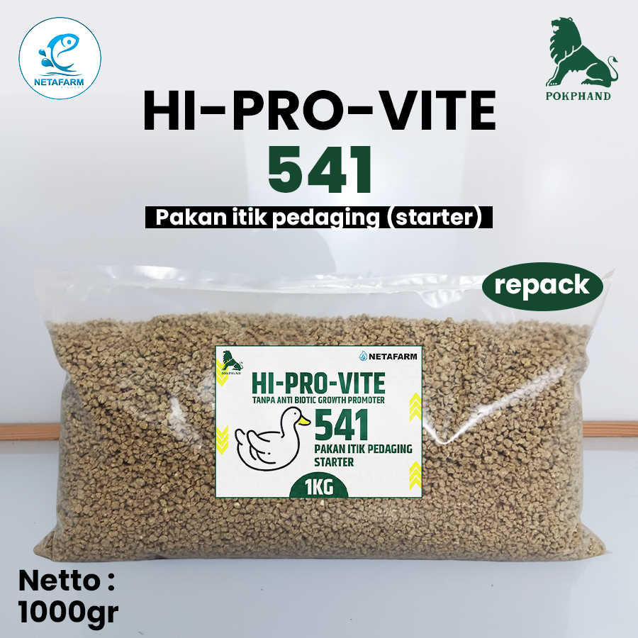 Jual HI-PRO-VITE 541 PAKAN ITIK PEDAGING Repack 1kg | Shopee Indonesia