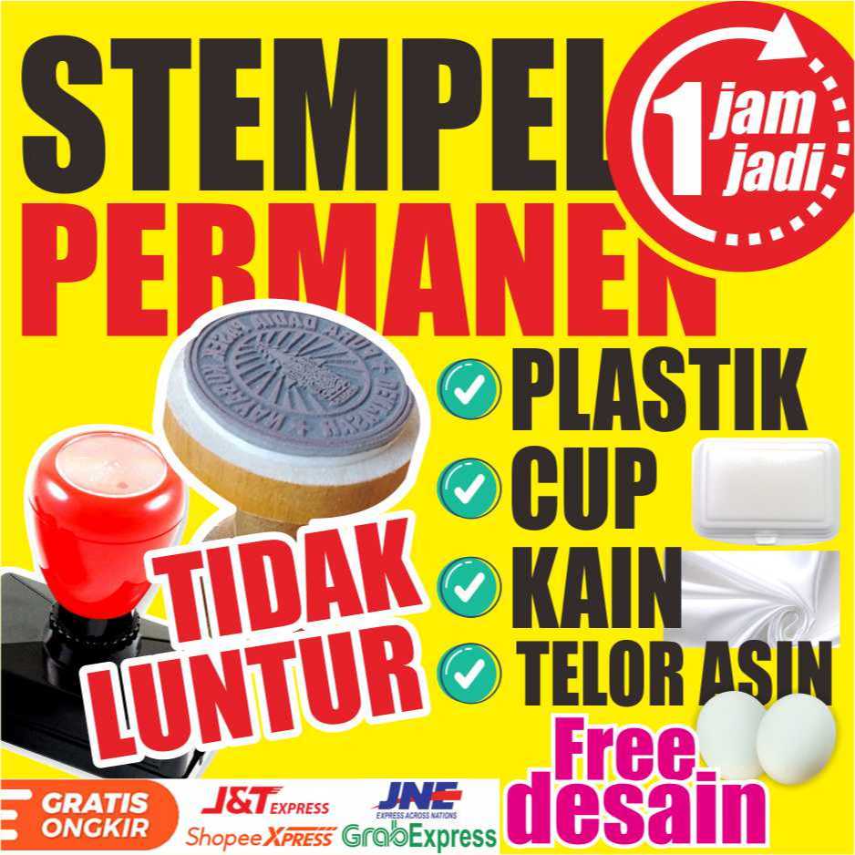 Jual STEMPEL PERMANENT | PERMANEN | PLASTIK | KAIN | FLASH | KAYU ...