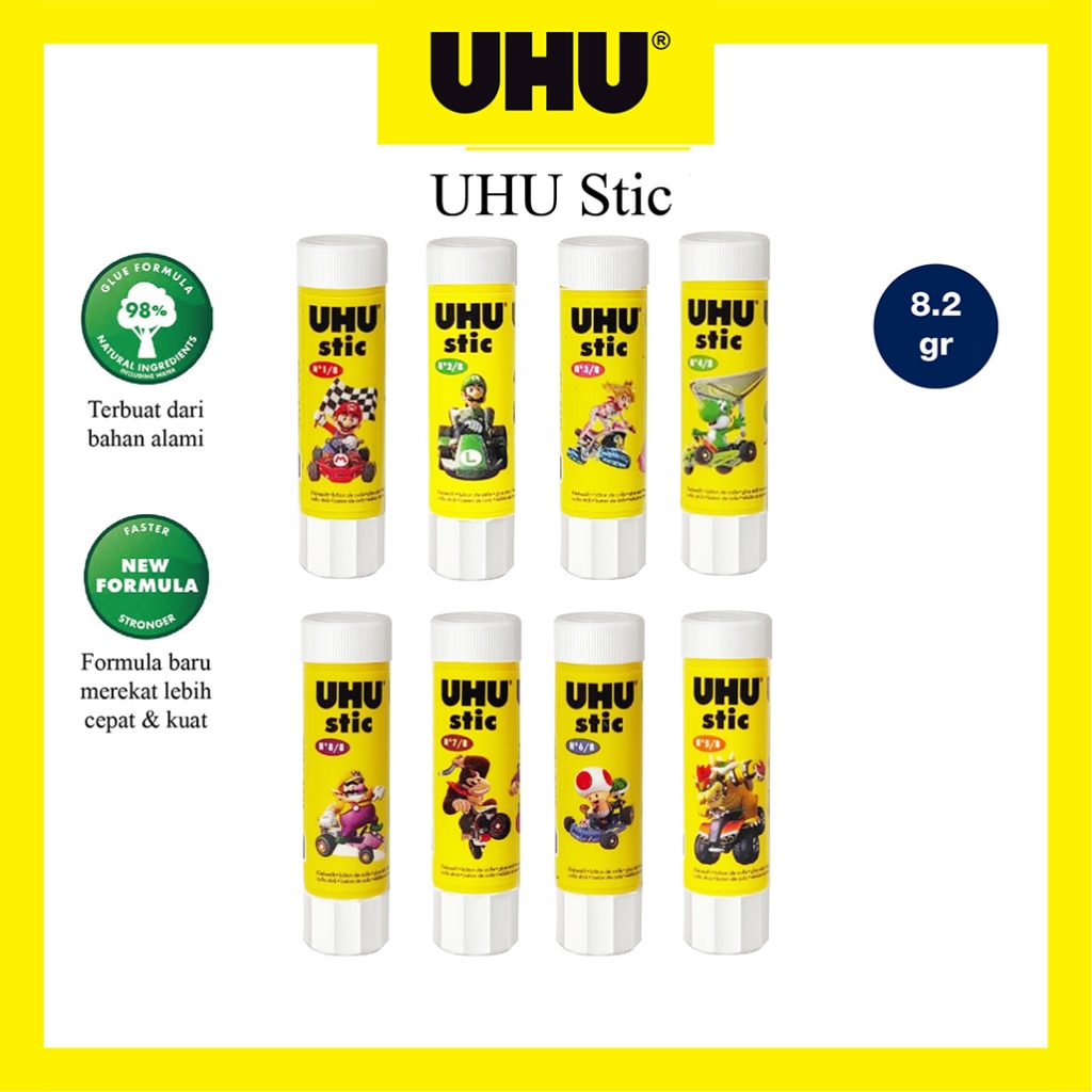 Jual Lem UHU Stick 8.2 Gram Kecil / Lem Kertas / Lem Stik Putar ...