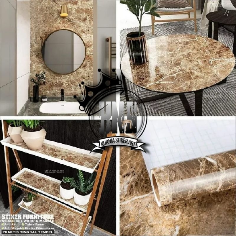 Jual Stiker meja kayu stiker kitchen set Stiker Marmer marble glosy ...