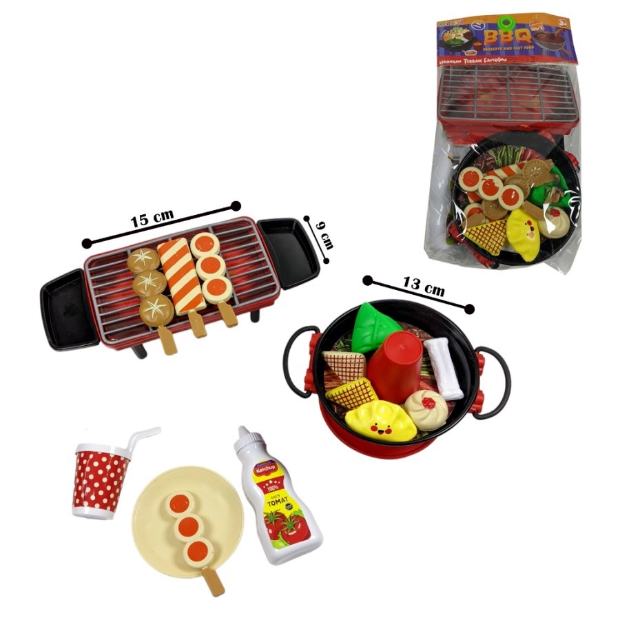 Jual Mainan Masak Grill Sate Hot Pot BBQ YK73 Aneka Dimsum Cooking Set ...