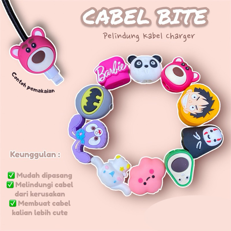 Jual CABEL BITE PELINDUNG CABEL CHARGER KARAKTER | Pelindung Ujung ...
