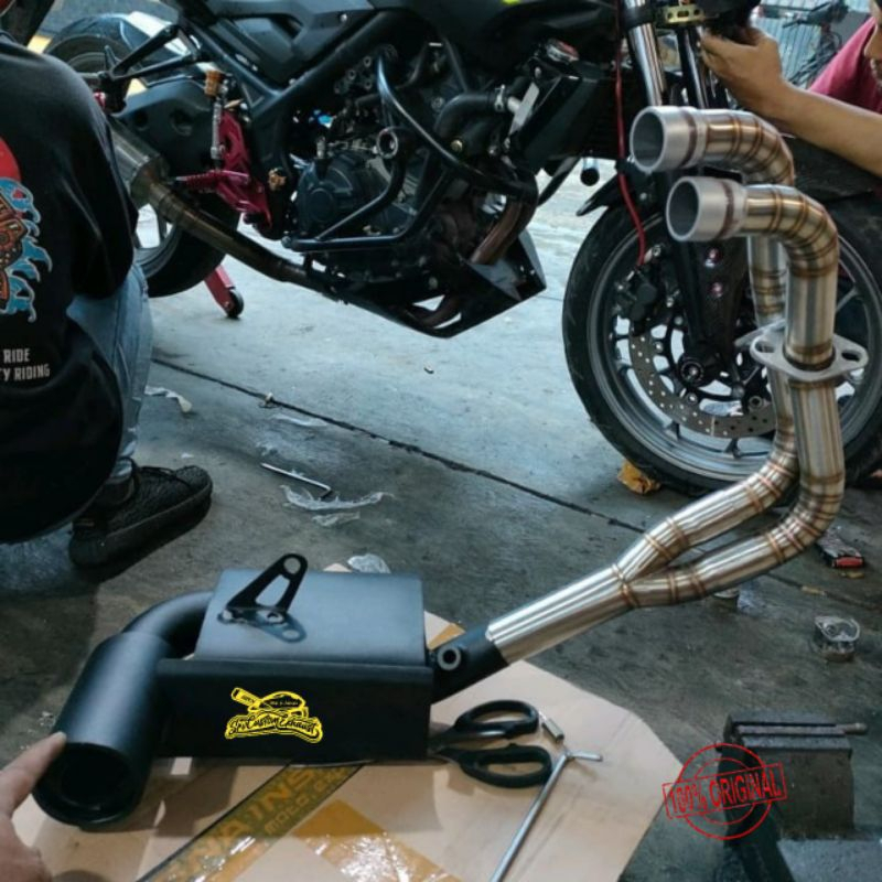 Jual knalpot custom underbelly silincer toce ninja 250/fi karbu R 25 Mt ...