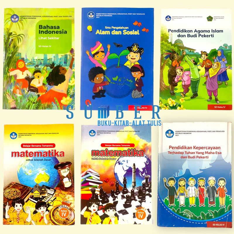 Jual Buku Kelas 4 SD MI Kurikulum Merdeka (Matematika Ipas Bahasa Indonesia Bahasa Inggris Pai ...
