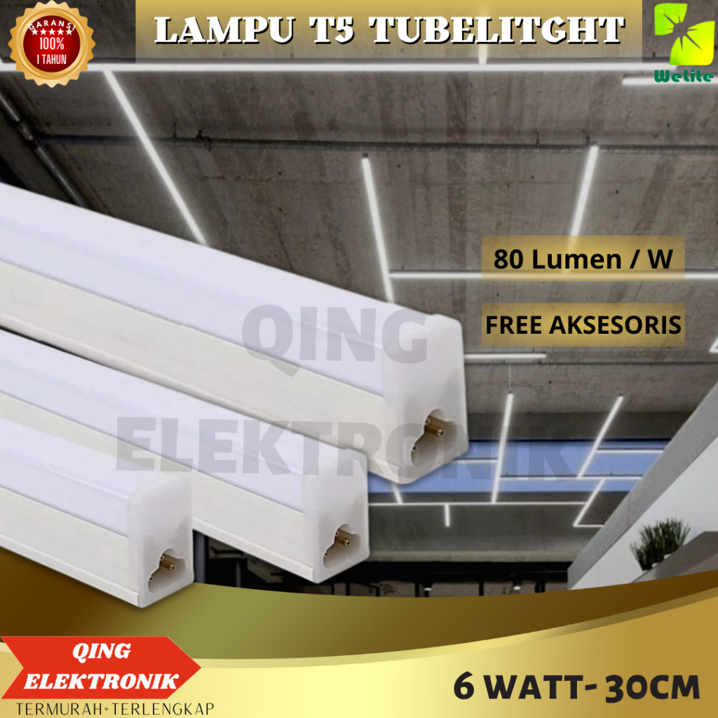 Jual Lampu T5 TL Lampu T5 LED Tube T5 Light Tubelight 6W 30CM Termurah Bergaransi | Shopee Indonesia