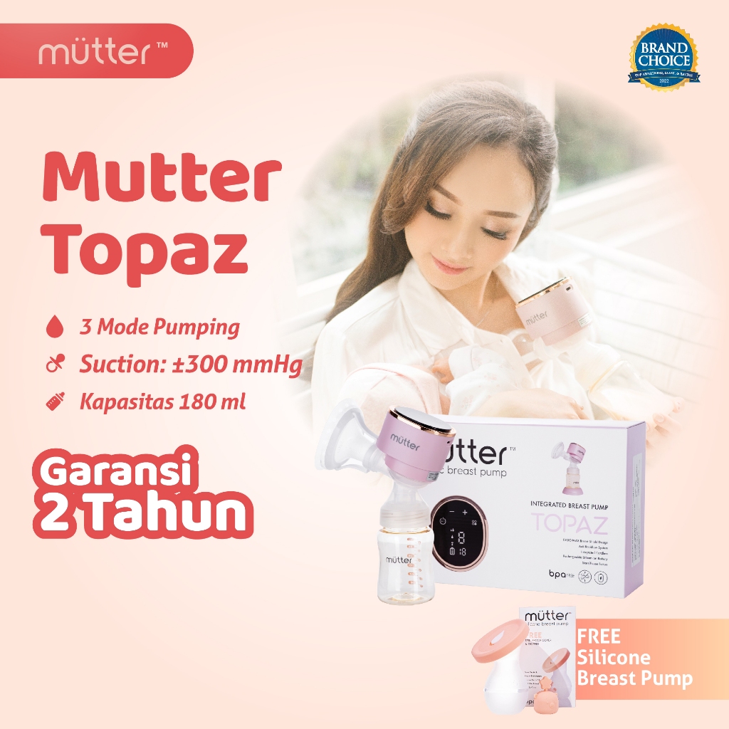 Jual MUTTER TOPAZ Pompa ASI Elektrik Integrated Breast Pump | Shopee ...
