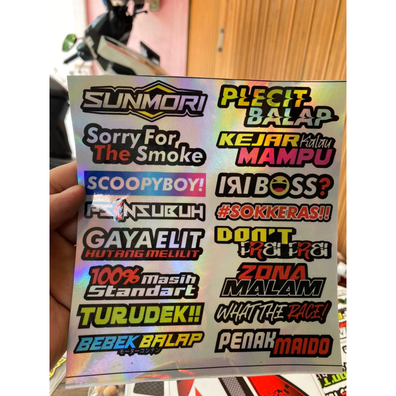 Jual STICKER PACK KATA-KATA RACING / STICKER RACING / STICKER MOTOR ...