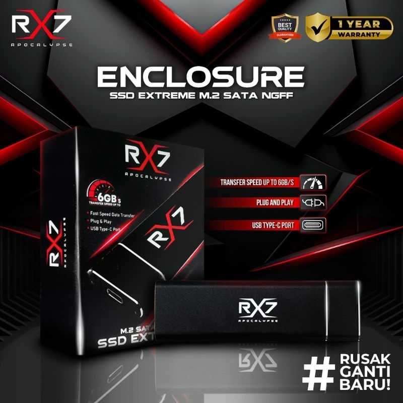 Jual CASING SSD / ENCLOUSURE RX7 M2 NGFF SATA USB3.0 - SSD ENCLOSURE ...
