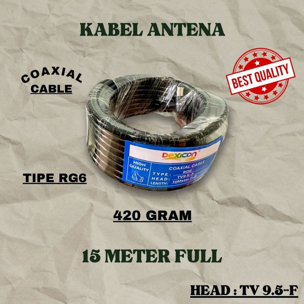 Jual KABEL ANTENA 10 Meter 15 Meter 20 Meter RG6 ANTENA TV COAXIAL CABLE/KABEL COLOKAN KABEL ...