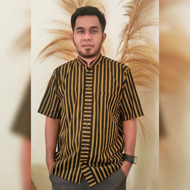 Jual Kemeja lurik baju tradisional katun printing baju adat jawa modern ...