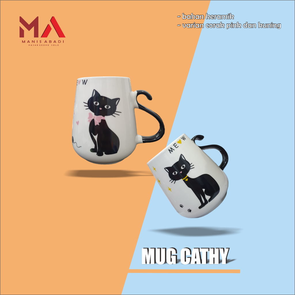 Jual Mug Kucing Keramik | Mug Kucing Lucu | Gelas Mug Kucing Unik ...