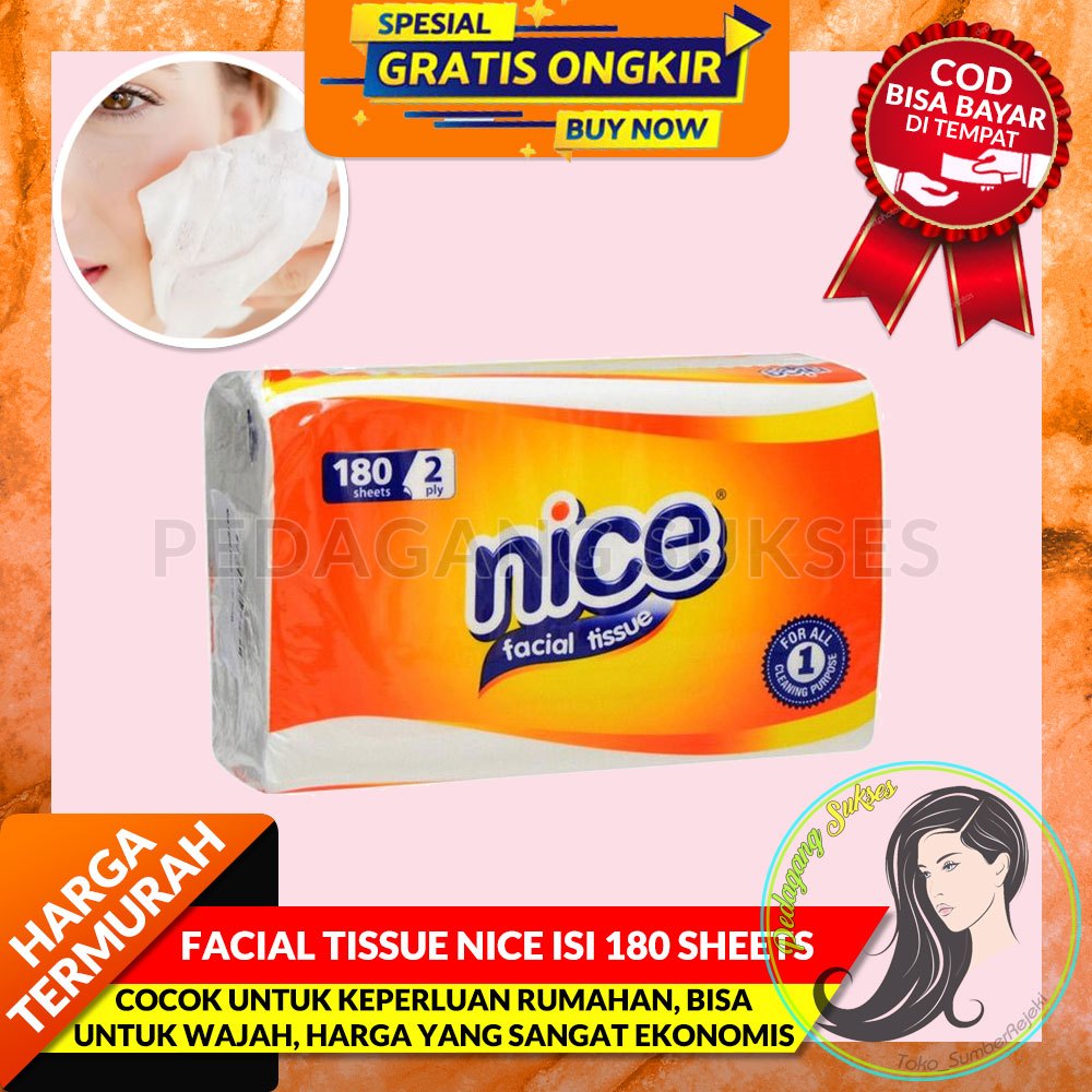 Jual FACIAL TISSUE NICE Isi 180 Sheets 3ply / Tissue Soff isi 180 ...