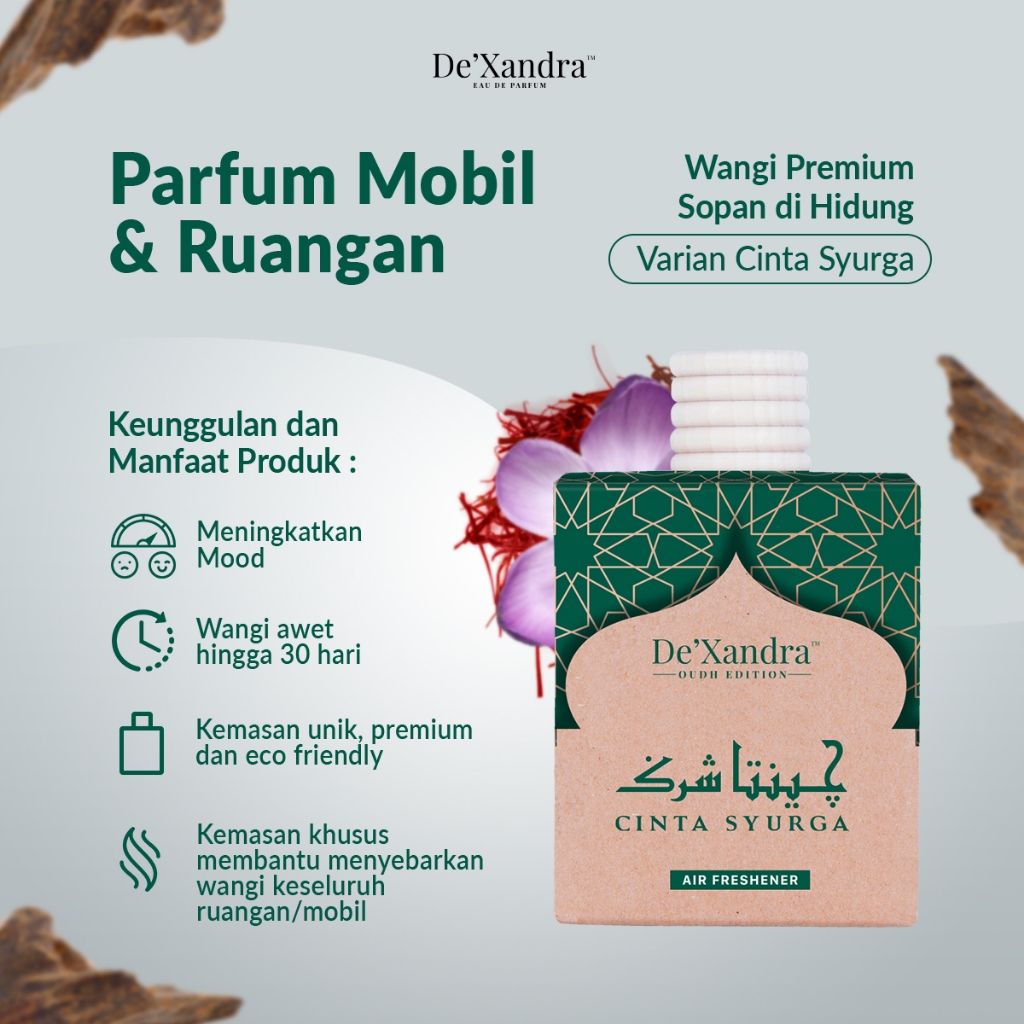 Jual Dexandra Air Freshener Cinta Syurga Parfum Pengharum Ruangan Parfum Mobil Oud Wangi Raudhah ...
