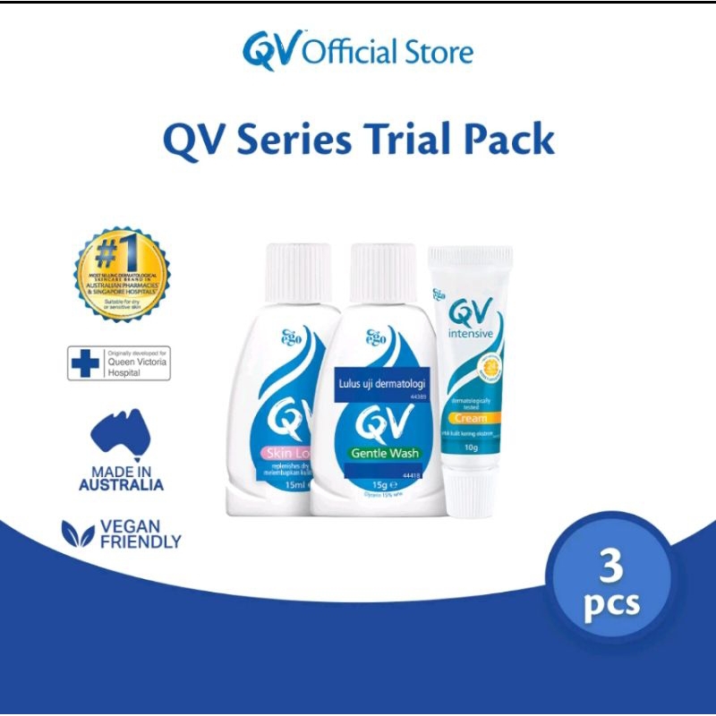 Jual QV SKIN HYDRATION TRIAL KIT QV SERIES TRIAL PACK | Shopee Indonesia