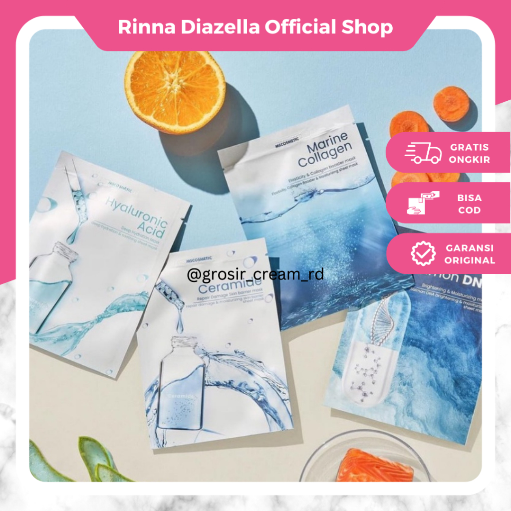 Jual MS GLOW Sheet Mask MS Glow - Terbaru Salmon DNA - Marine Collagen ...