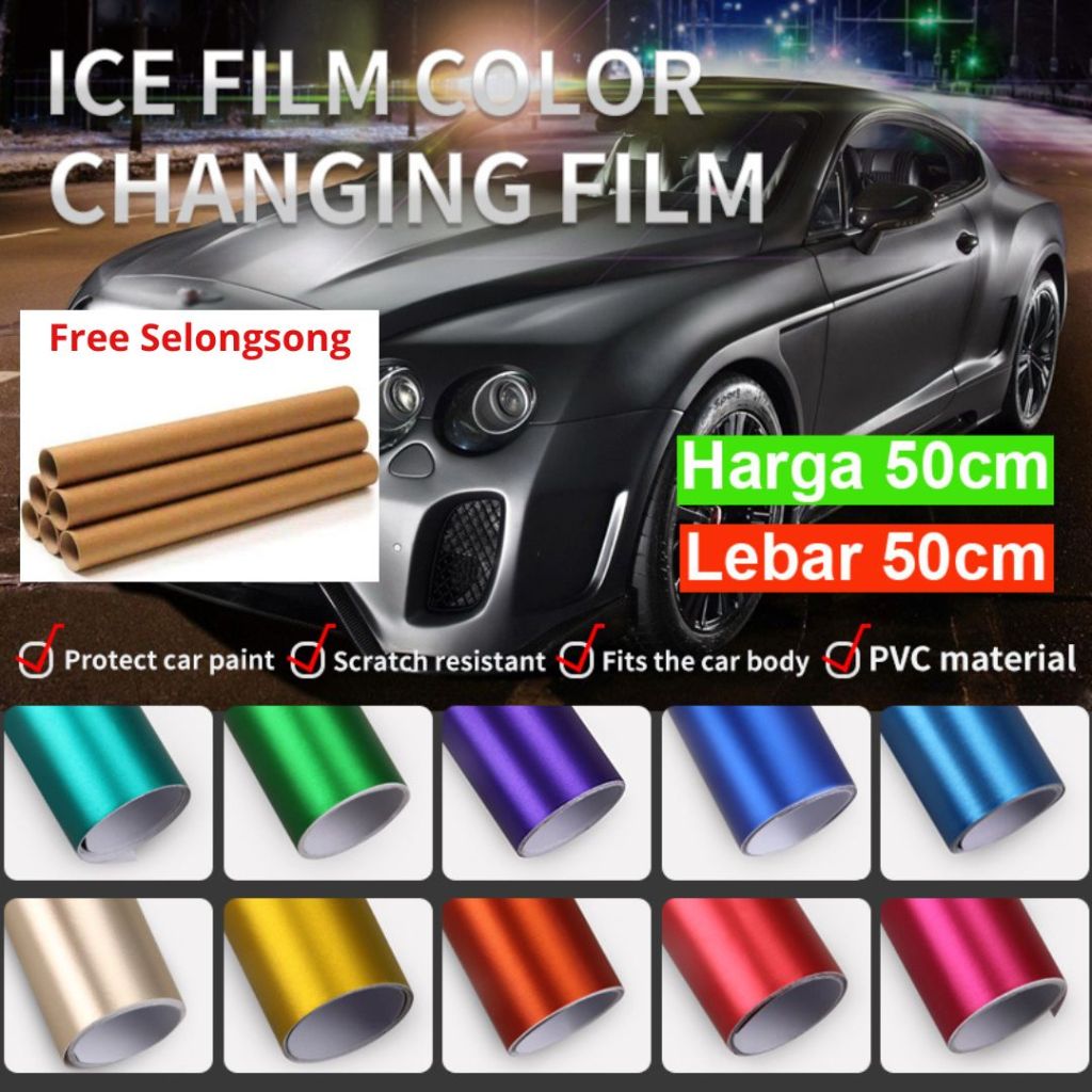 Jual Stiker Metalic Doff Skotlet Dop Sticker Decal Body Motor Satin Cutting | Shopee Indonesia