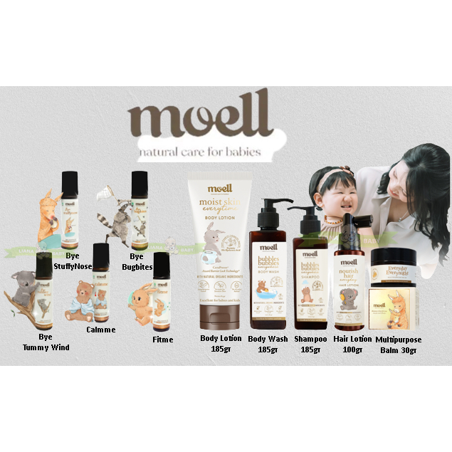 Jual PERA748 MOELL SHAMPOO BAYI BUBBLES SHAMPOO / HAIR LOTION / BODY ...