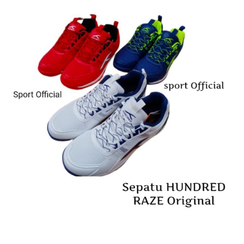 Jual Sepatu Badminton HUNDRED / sepatu HUNDRED Raze Original | Shopee ...