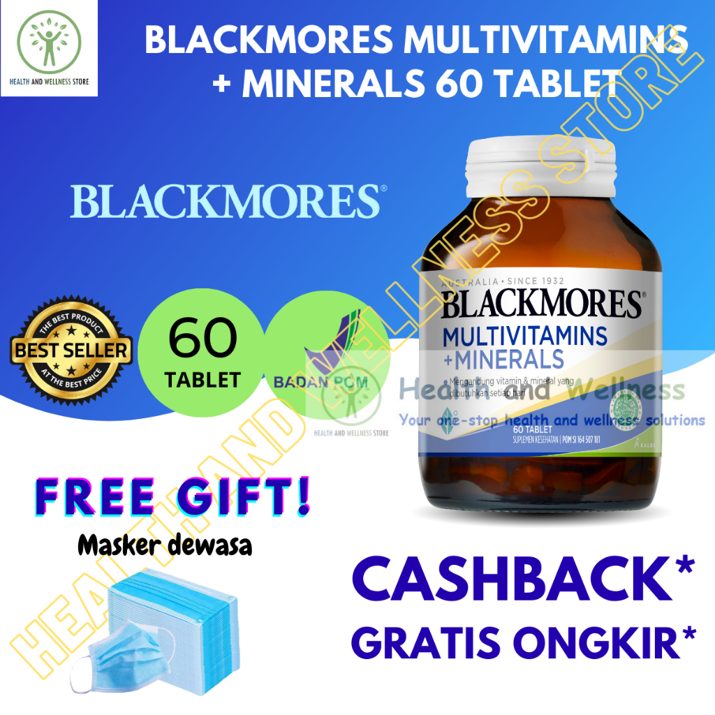 Jual Blackmores Multivitamins + Minerals 60 Tablet Multivitamins Mineral | Shopee Indonesia