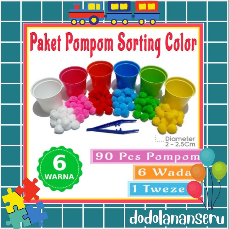 Jual DDS - SORTING COLOR SET montessori gratis tweezer/ mangkok sorting ...