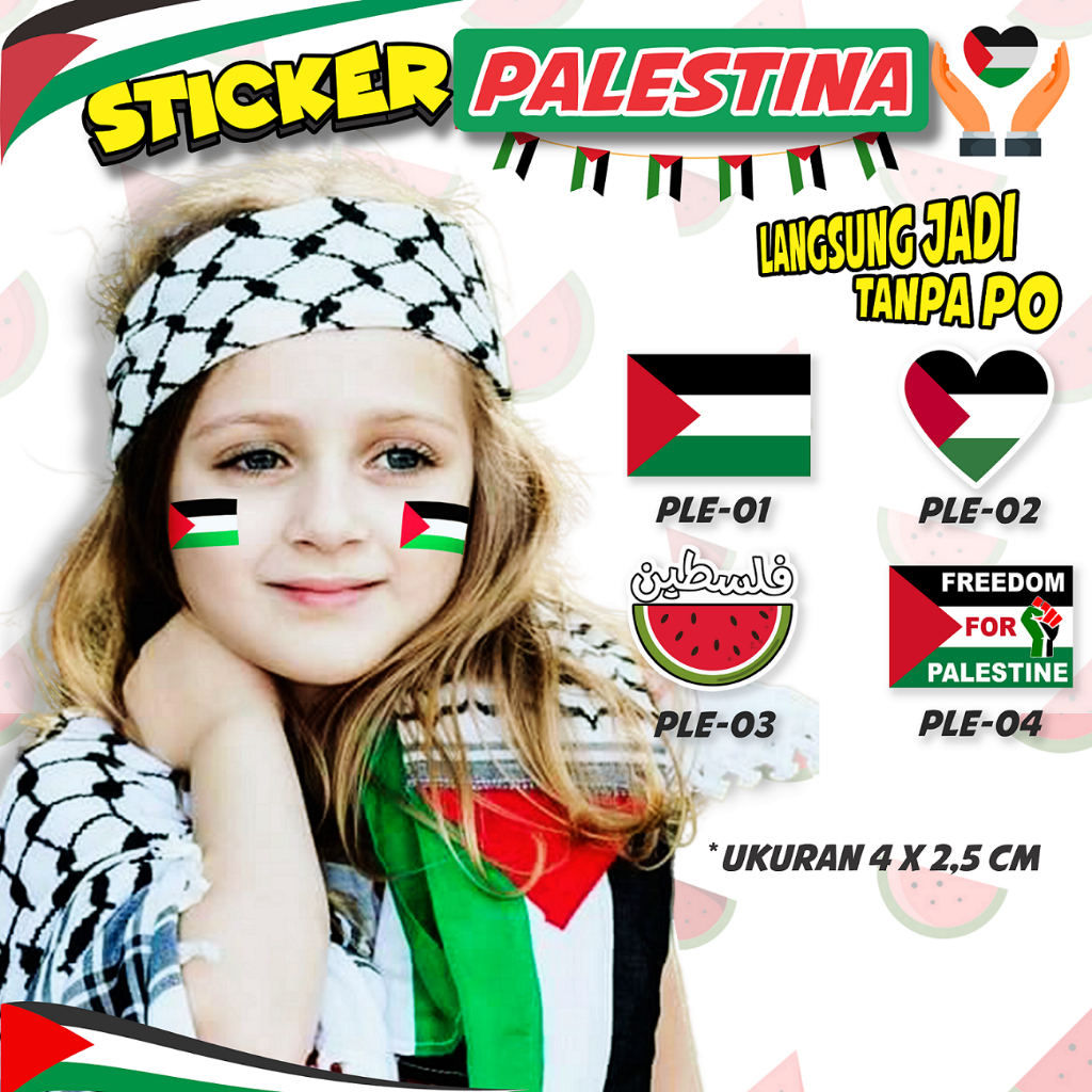 Jual Stiker Pipi PALESTINA Bendera / Sticker Save Palestine / Sticker ...