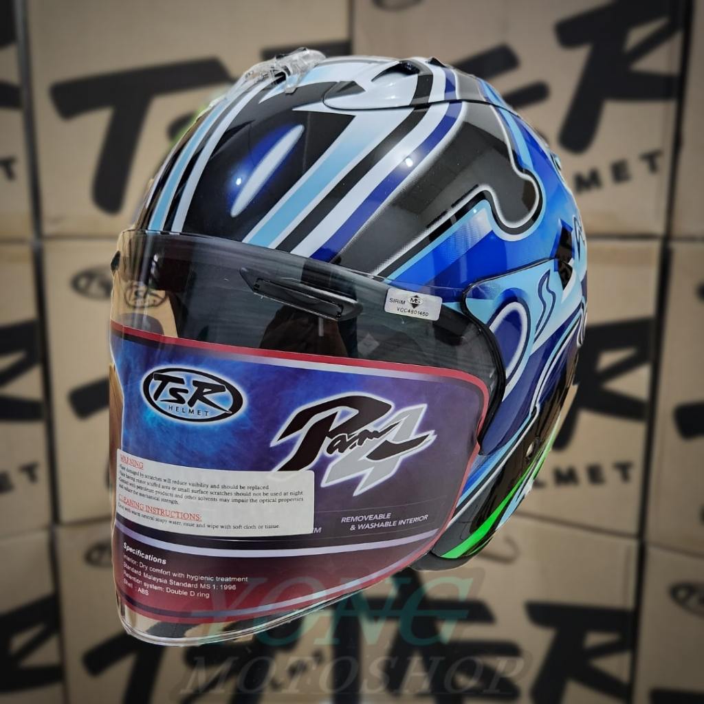 Jual Helm TSR Ram 4 Green Nakano Shuriken Original Half Face TSR Helmet ...