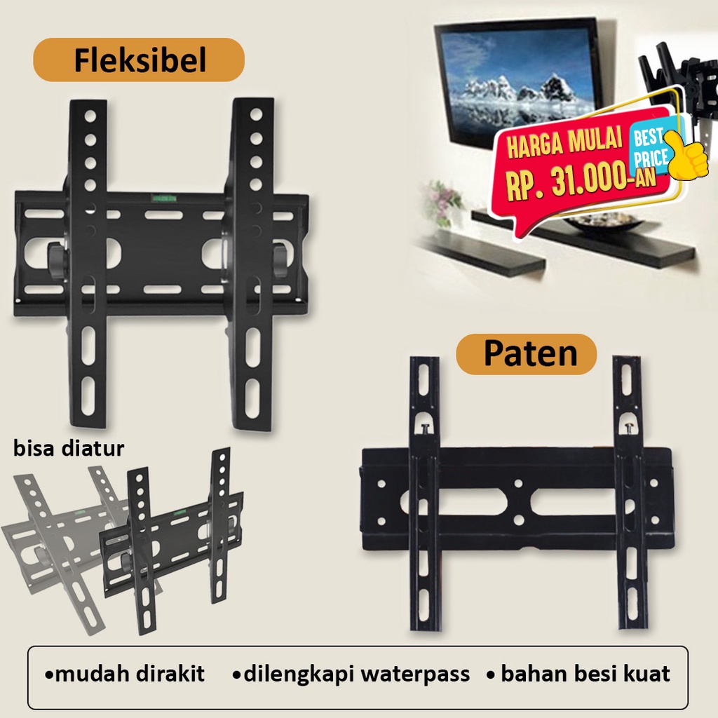 Jual Bracket Brecket Braket Breket TV Flexible Dolphin ukuran TV 10 16 ...