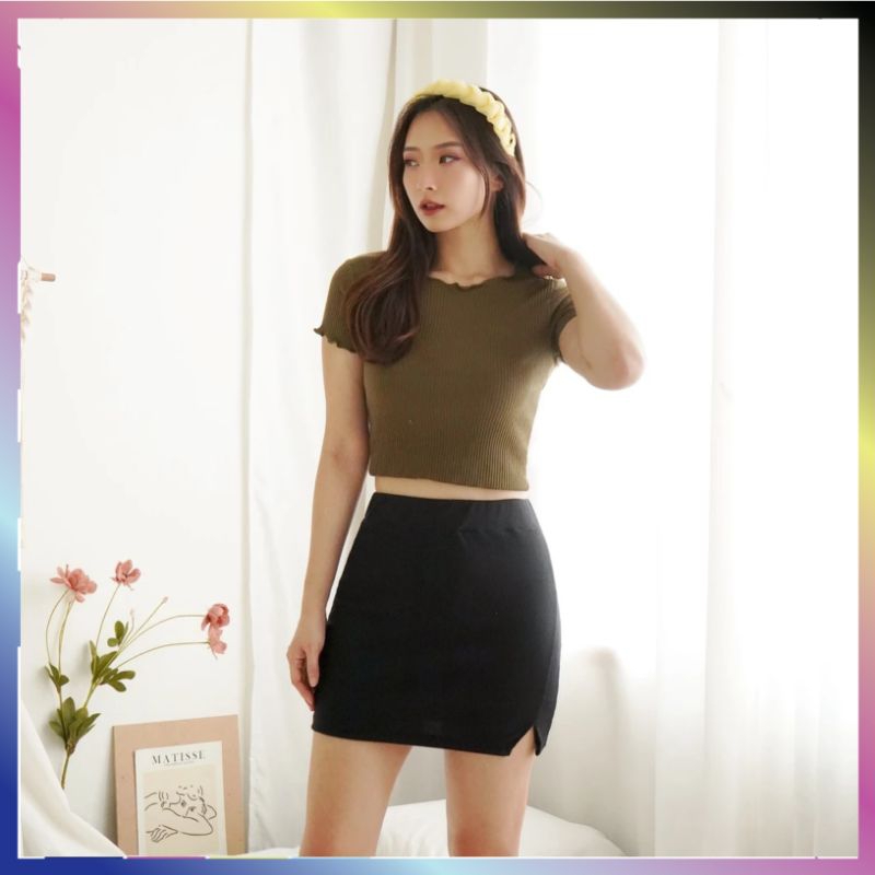 Jual KOREAN MINI SKIRT / ROK PENDEK KOREA / ROK MINI SKIRT HITAM ...