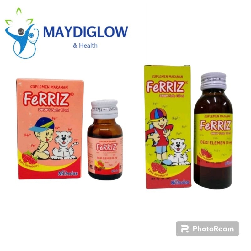 Jual FERRIZ DROP 15 ML/FERRIZ SIRUP 60 ML /ZAT BESI UNTUK BAYI & ANAK ...