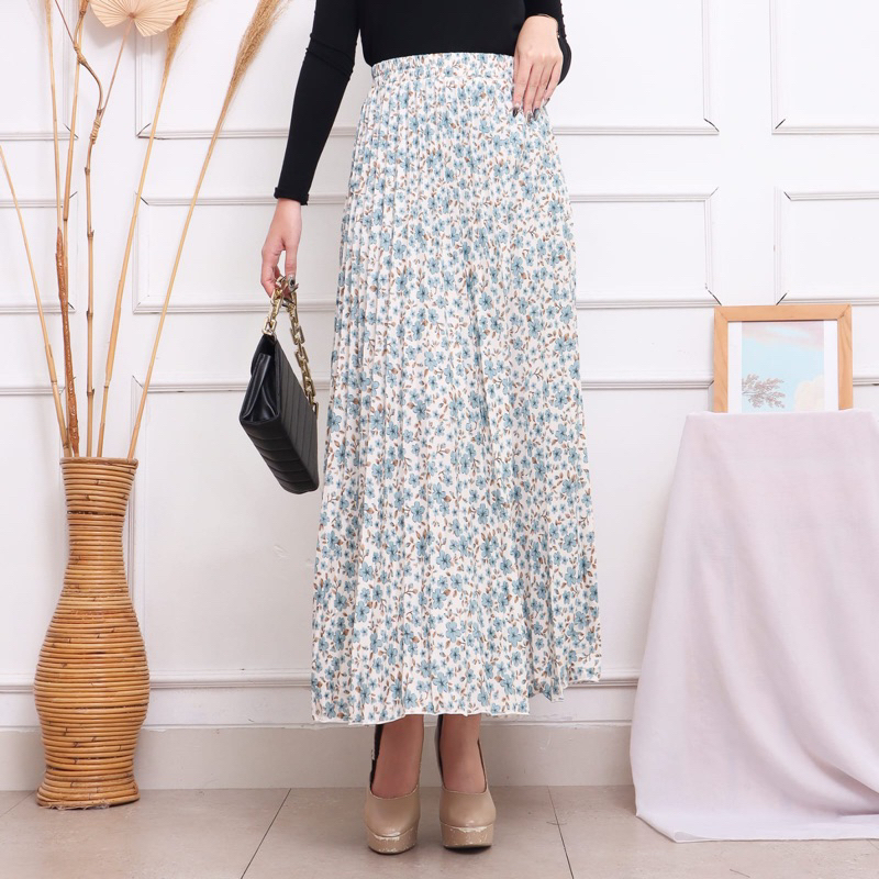 Jual ROK MOTIF BUNGA FLORAL JUMBO XXL / ROK DAILY KOREAN STYLE / LILY ...