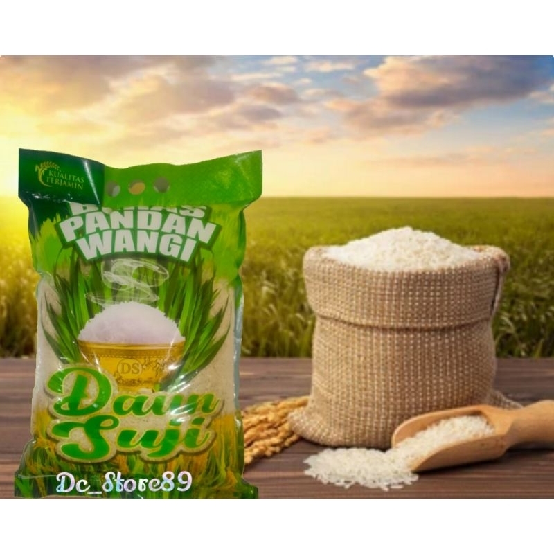 Jual Beras Pandan Wangi Daun Suji Kemasan 5 kg. | Shopee Indonesia