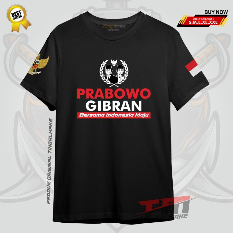 Jual DTF | Kaos Bersama Prabowo Gibran Indonesia Maju Unisex | Kaos ...