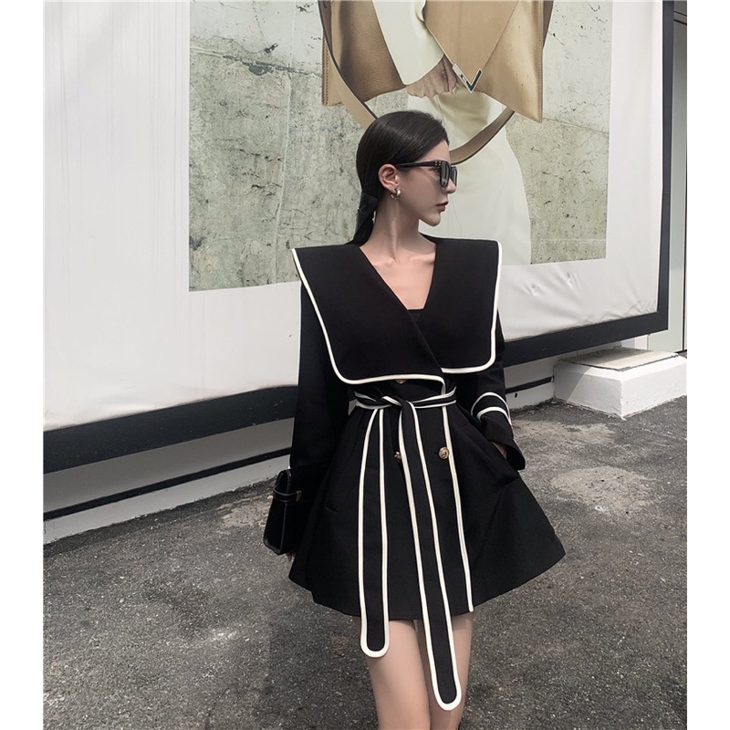 Jual HARA coat black winter coat | Shopee Indonesia