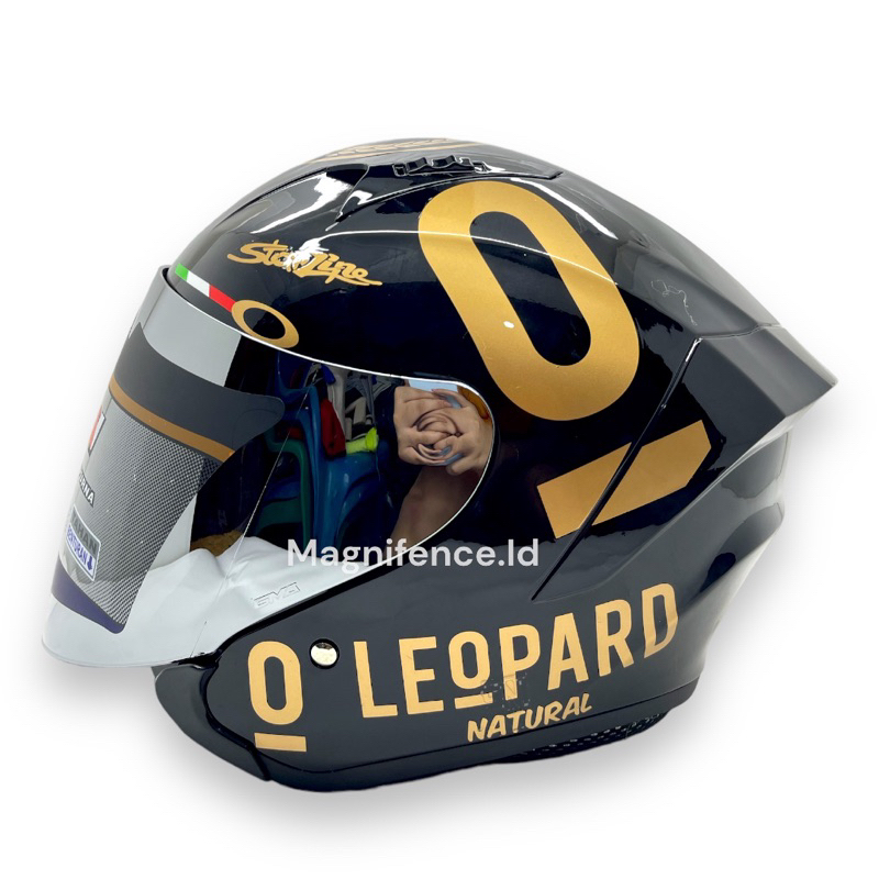 Jual Helm KBR Half Face Leopard Spoiler Helm Half Face SNI Helm Half ...