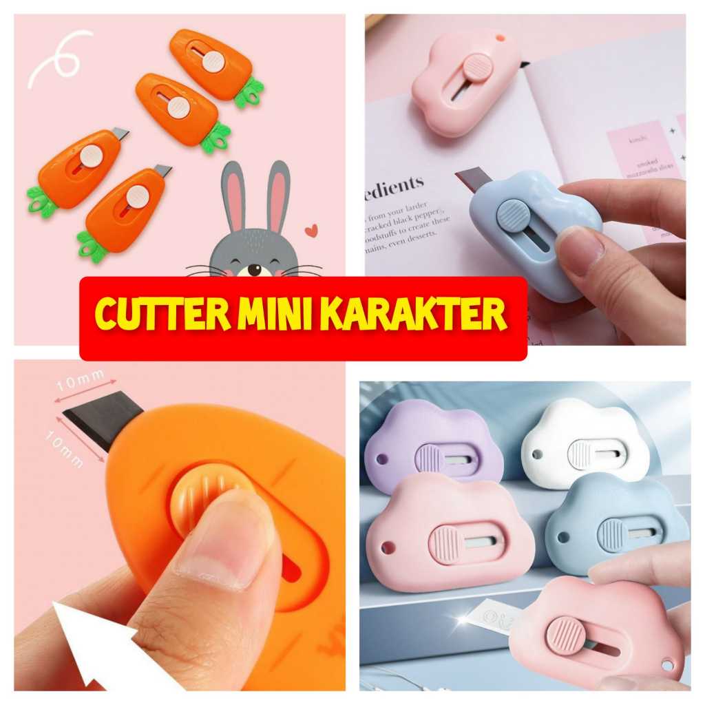 Jual Cutter unboxing Mini lucu Bentuk Awan Cutter unboxing aesthetic ...