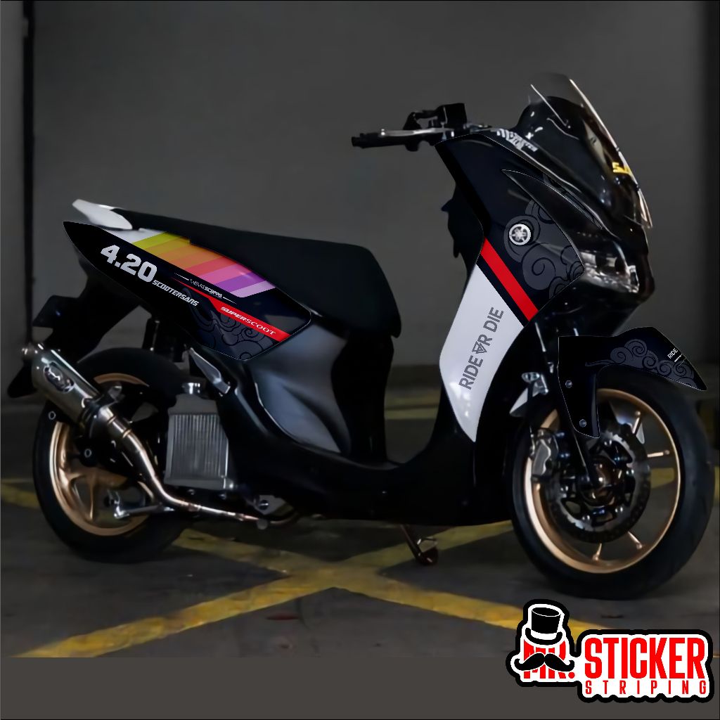 Jual decal yamaha lexi 125 full body custom sticker free design motif ...
